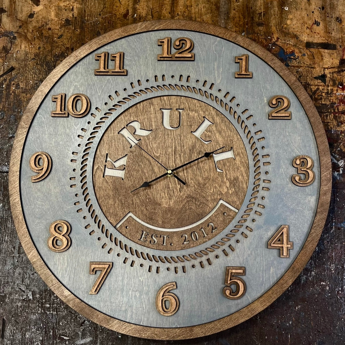 Custom Family Ribbon Clocks – Dusty Saw Designs